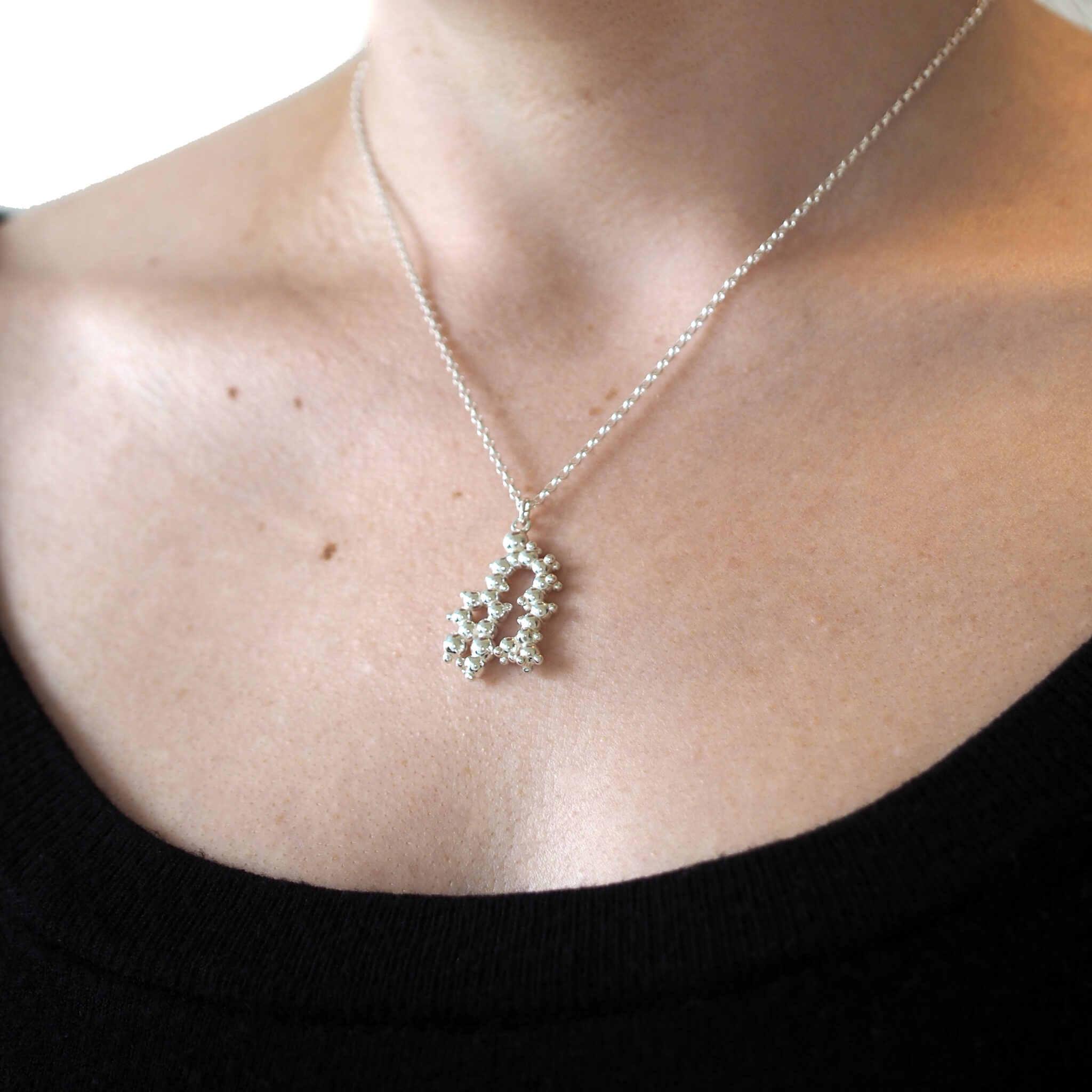 Chilli Molecule Pendant (Capsiacin) – Sterling Silver – – | Molecule ...